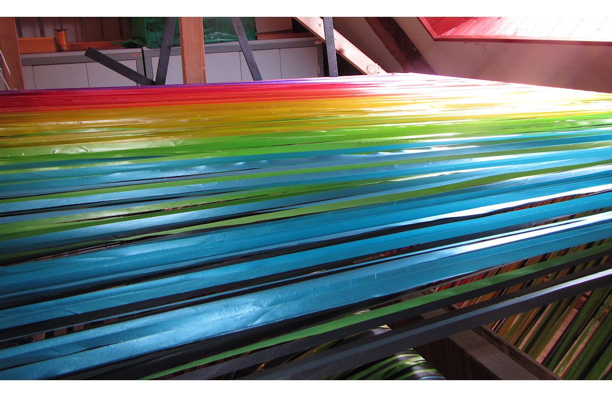 Gift ribbon weaving photos